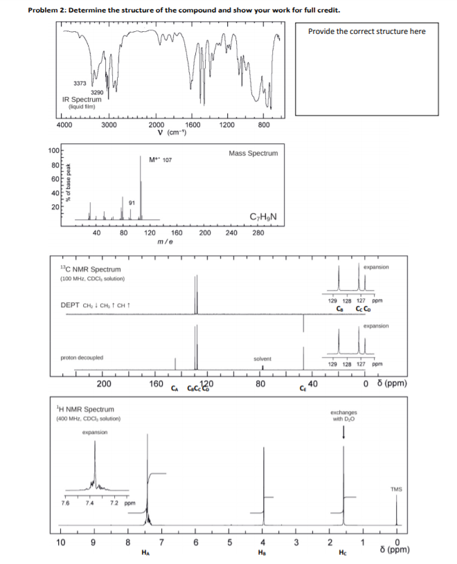 Solved Chem 3112 Combined Spectroscopy Problems Worksheet 5 | Chegg.com