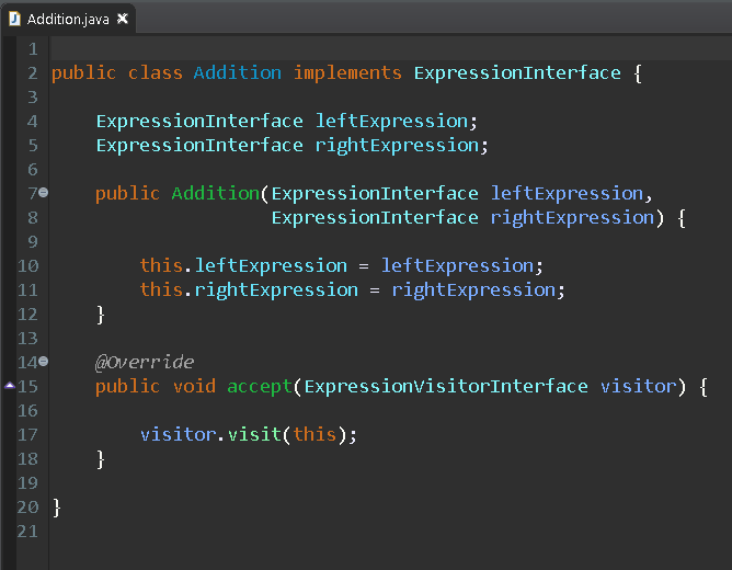Solved Visitor Design Pattern Assignment -Create a class | Chegg.com