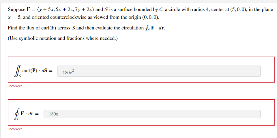 Solved Suppose F= y+5x,5x+2z,7y+2x and S is a surface | Chegg.com