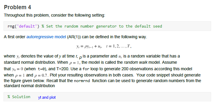 Solved A first order autoregressive model (AR(1)) can be | Chegg.com