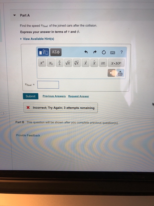 Solved Constants I Periodic Table Two cars, both of mass m, | Chegg.com