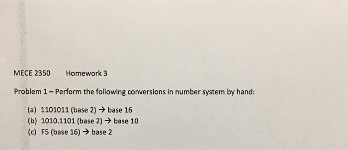 Solved Perform the following conversions in number system by | Chegg.com Solved Perform the following conversions in number system by | Chegg.com