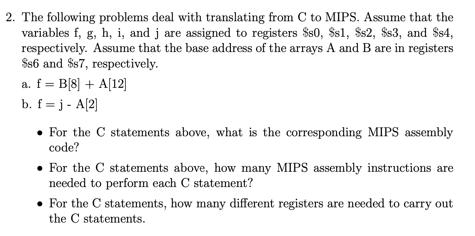 Solved 2. The following problems deal with translating from | Chegg.com