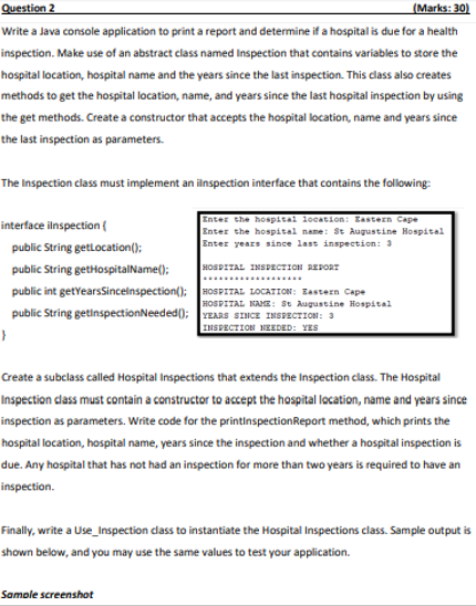 Solved Write A Java Console Application To Print A Report 