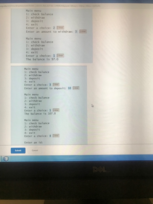 Solved Use the Account class created to simulate an ATH | Chegg.com