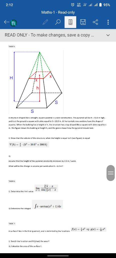 Solved TASK 5: H S S A structure shaped like a straight, | Chegg.com