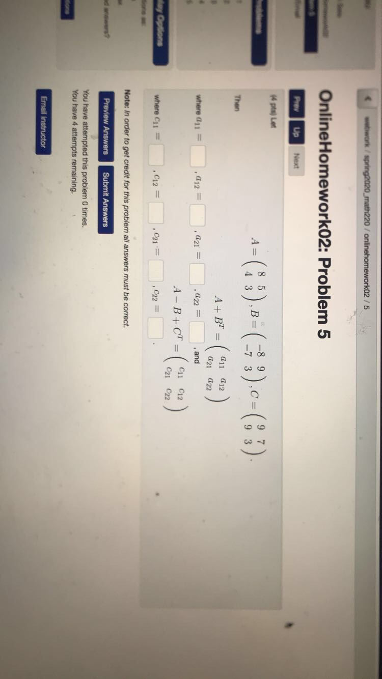 Solved wtwork / spring 220_math220/onlinehomework02 / 5 | Chegg.com
