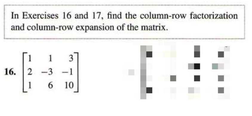 Solved In Exercises 16 and 17, find the column-row | Chegg.com