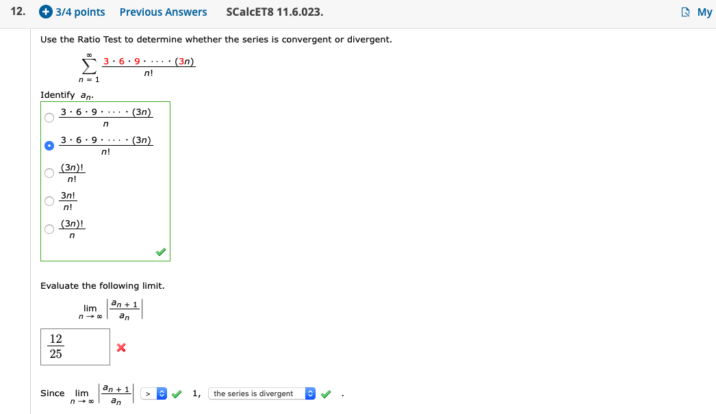 Solved SCalcET8 11.6.028 9 0.75/1 points Previous Answers | Chegg.com