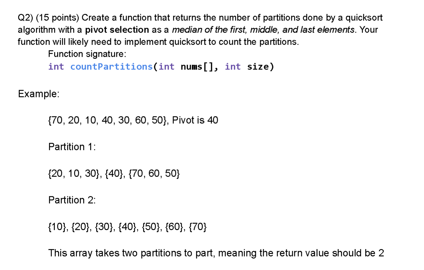 Solved Q2) (15 ﻿points) ﻿Create a function that returns the | Chegg.com