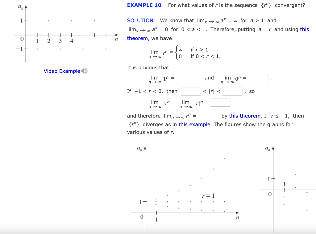 Solved a, EXAMPLE 10 For what values of r is the sequence | Chegg.com