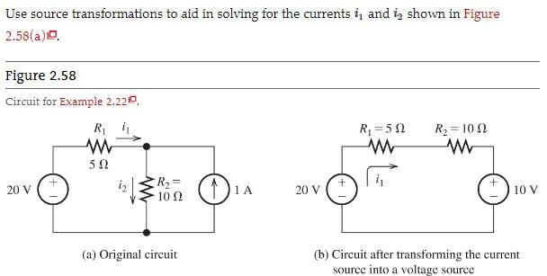 Solved Use source transformations to aid in solving for the | Chegg.com