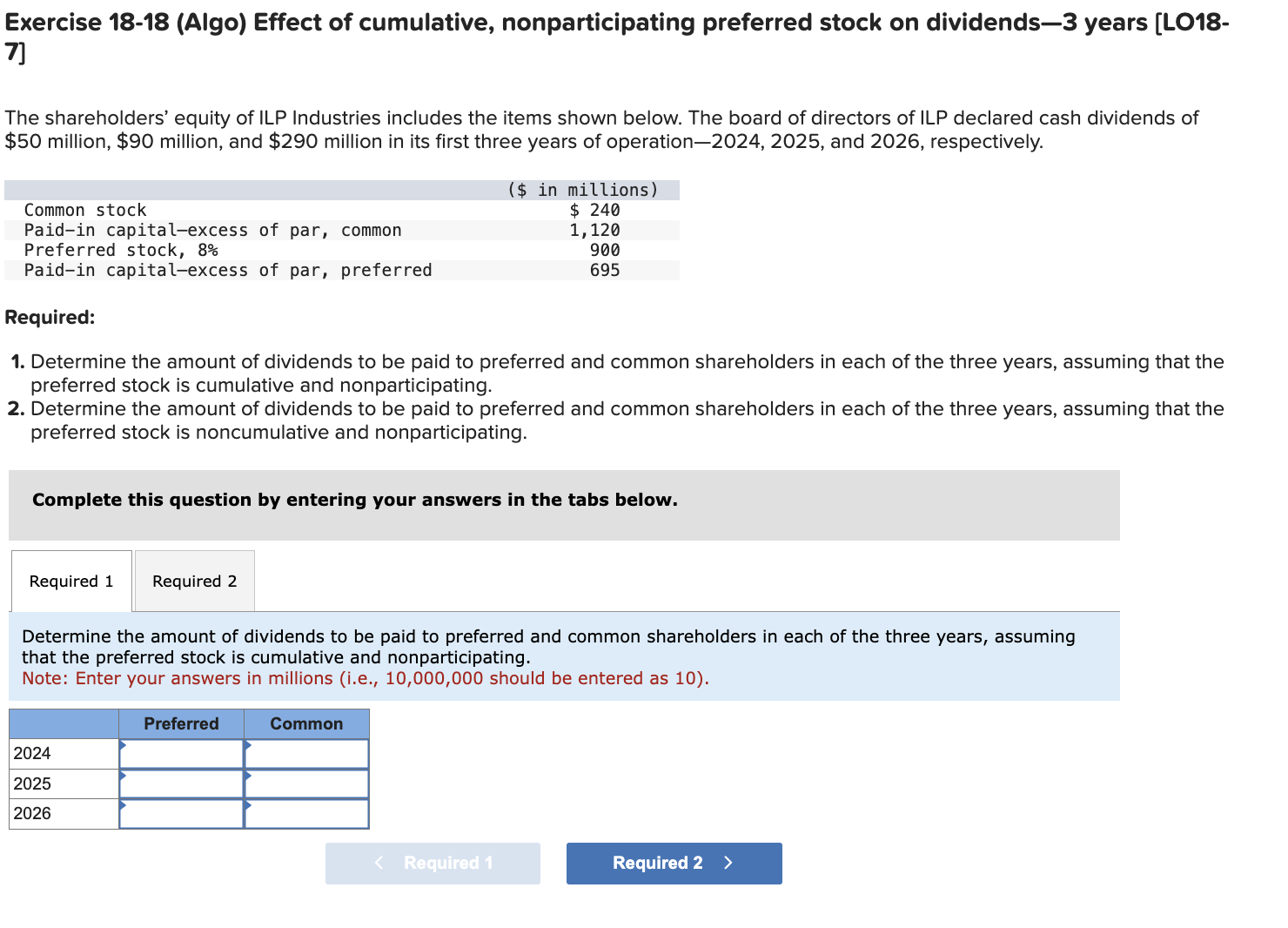 Solved Exercise 18-18 (Algo) ﻿Effect of cumulative, | Chegg.com