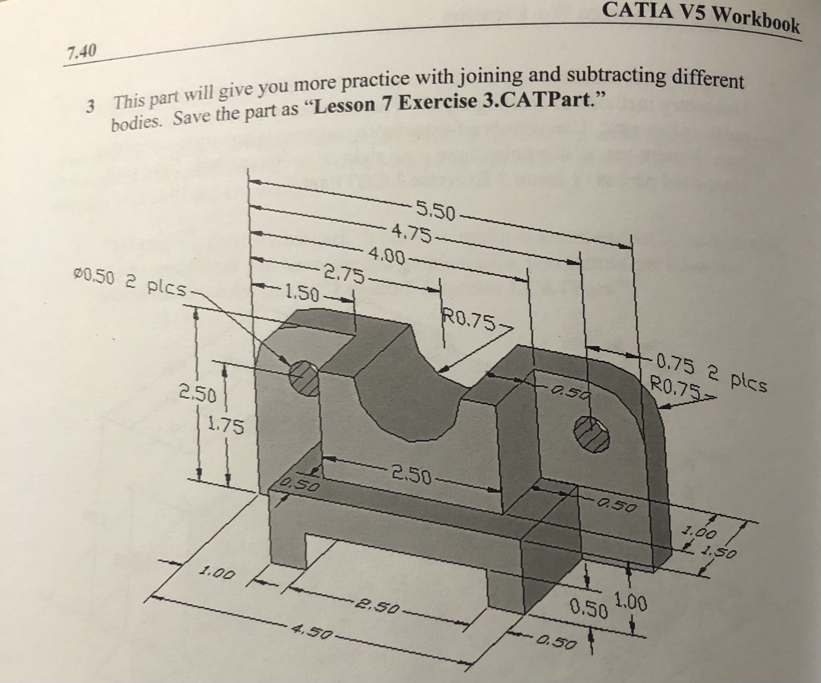 Solved CATIA V5 Workbook 8.38 4 Insert the “Lesson 7 | Chegg.com