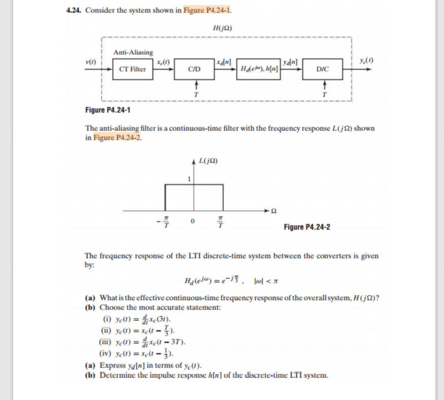 Solved 4.24. Consider the system shown in Figure P4.24-1. | Chegg.com