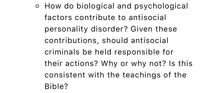 Solved o How do biological and psychological factors | Chegg.com Solved o How do biological and psychological factors | Chegg.com
