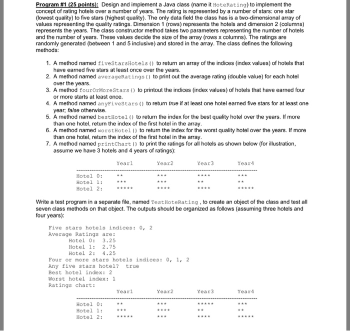 Solved Program#1(25 points): Design and implement a Java | Chegg.com