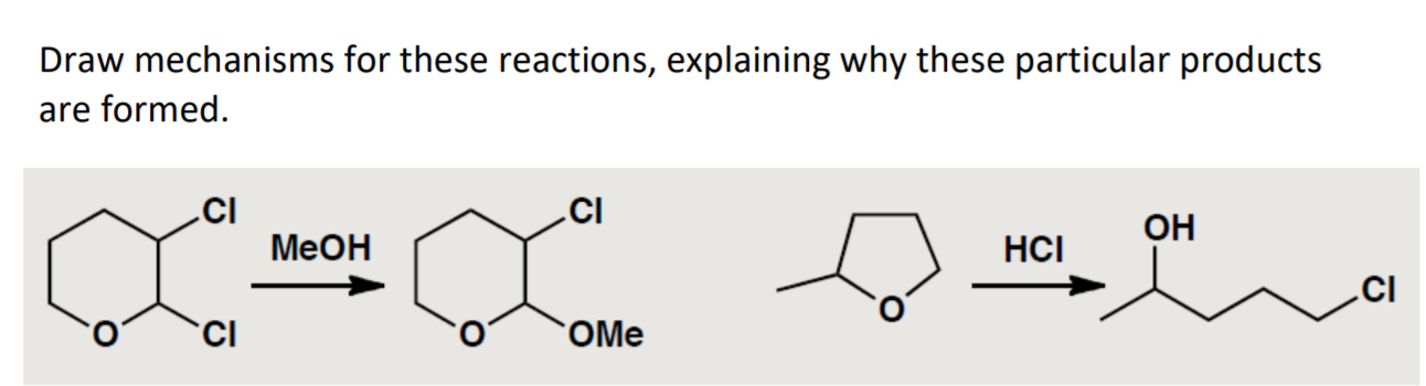 Solved Draw mechanisms for these reactions, explaining why | Chegg.com