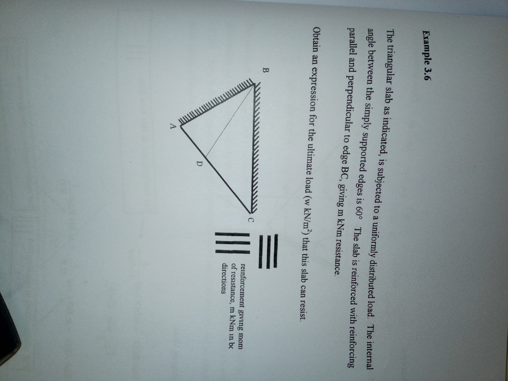 Example 3.6 The triangular slab as indicated, is | Chegg.com