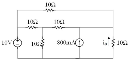Solved Find the current i0 flowing through the rightmost | Chegg.com