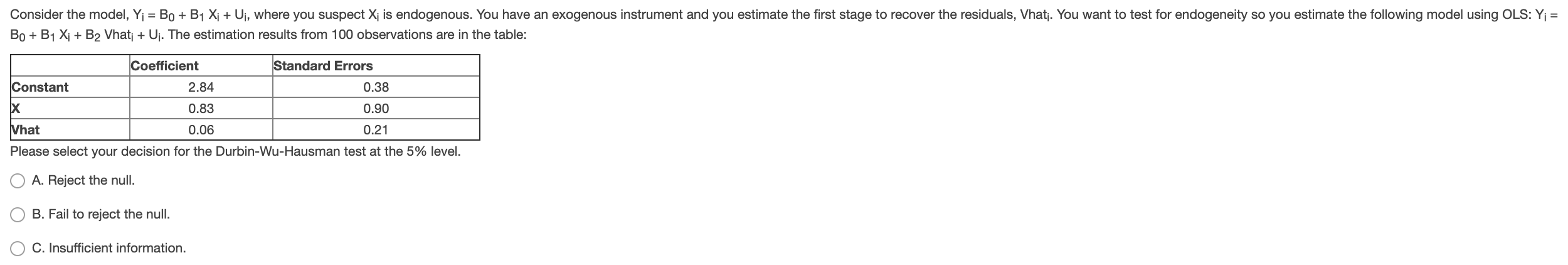 Solved Consider the model, Y; = Bo + B1 Xi + Uj, where you | Chegg.com