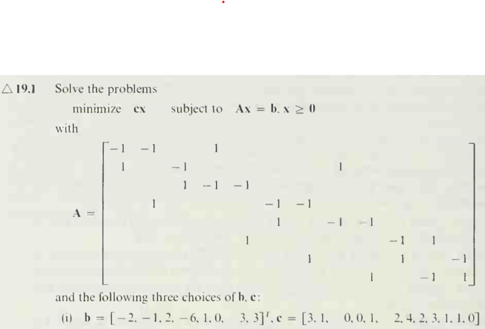 A 19.1 Solve the problems minimize CX subject to Ax = | Chegg.com