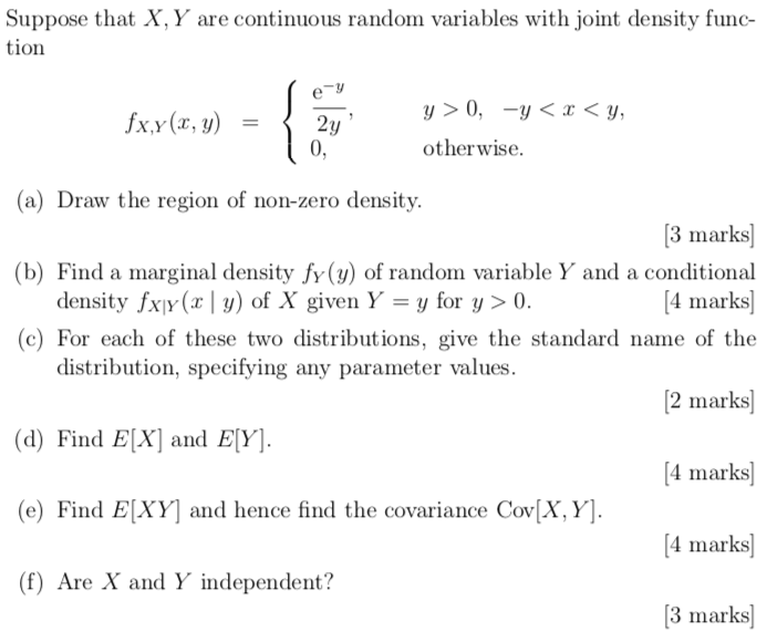 Solved Suppose that X, Y are continuous random variables | Chegg.com