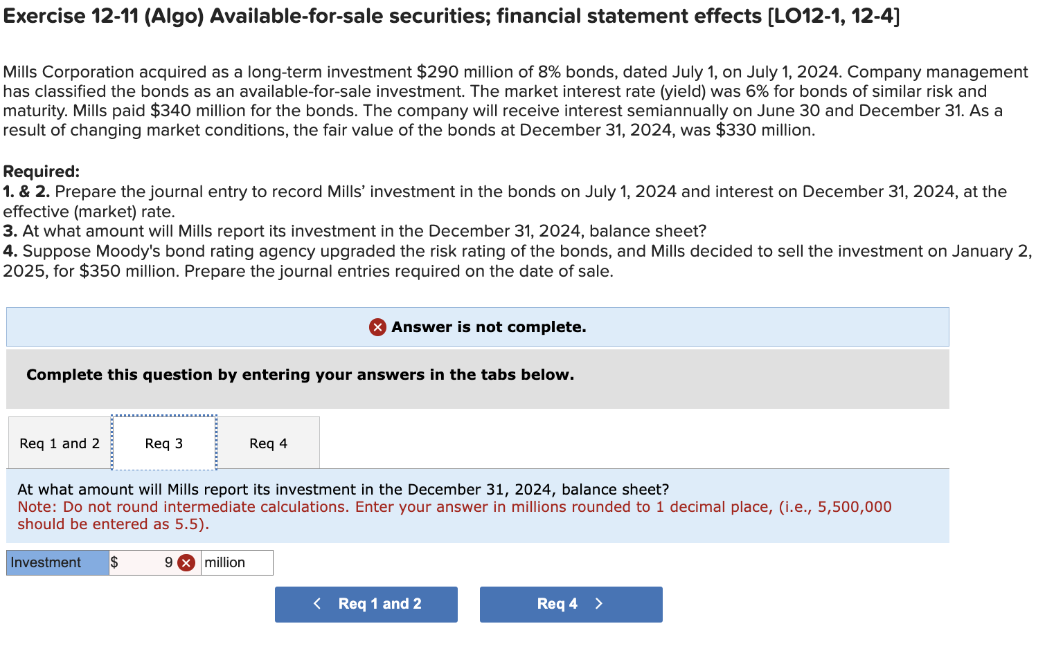 Solved Exercise 12-11 (Algo) ﻿Available-for-sale securities; | Chegg.com
