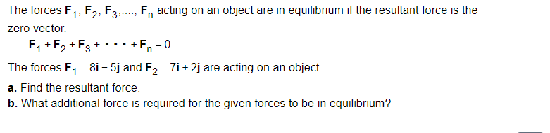 Solved The forces F1,F2,F3,…,Fn acting on an object are in | Chegg.com