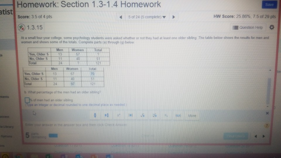 Solved Homework: Section 1.3-1.4 Homework atist Save HW | Chegg.com