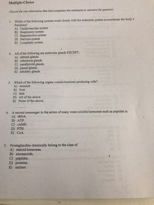 Solved Multiple-Choice Choose the one alternative that best | Chegg.com