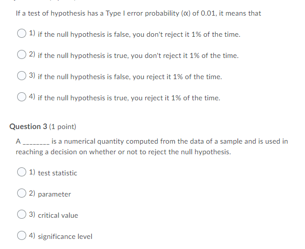 Solved If a test of hypothesis has a Type I error | Chegg.com