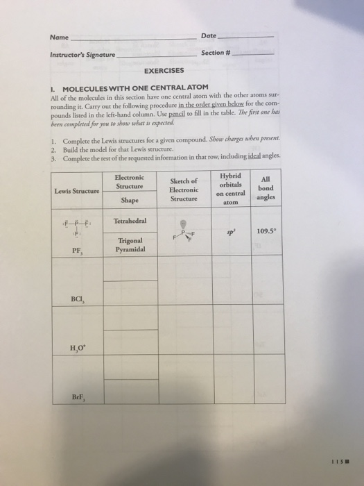 Solved Name Date Instructor's Signature Section # EXERCISES | Chegg.com
