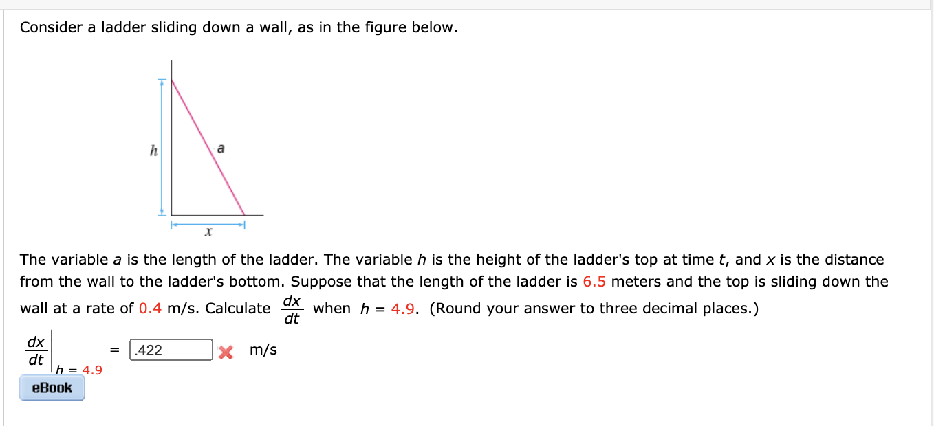 Solved Consider a ladder sliding down a wall, as in the | Chegg.com