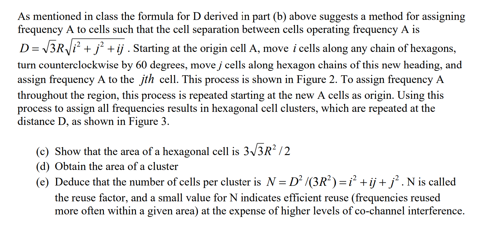 Solved Consider the hexagonal cell structure in Figure 1, | Chegg.com