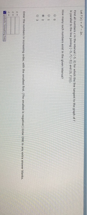 Solved Let f(x) x3-x Find all numbers c in the interval (-5, | Chegg.com