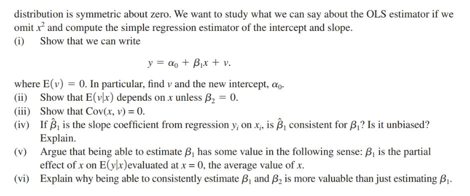 Solved 11 Consider the equation y = Be + Bex + Bax? + u | Chegg.com ...