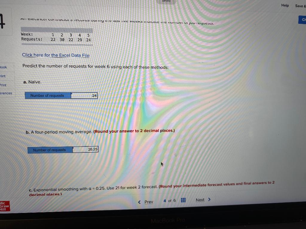 Solved Click here for the Excel Data File Predict the number | Chegg.com
