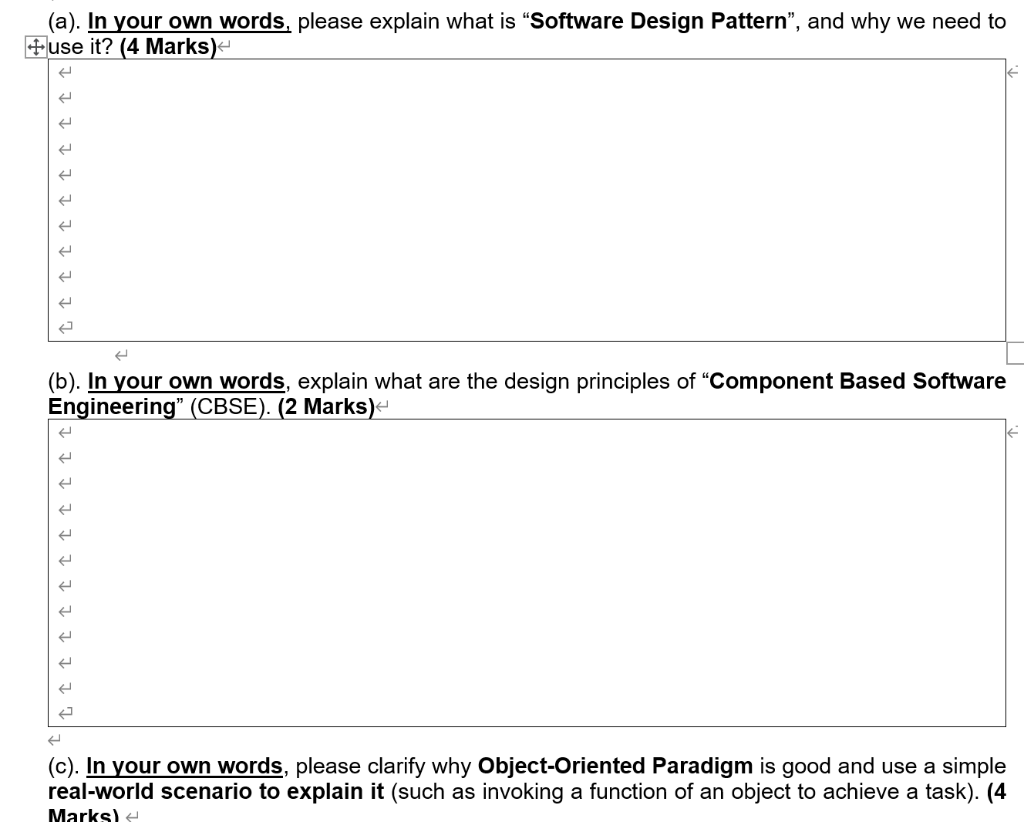 Solved (a). In your own words, please explain what is | Chegg.com