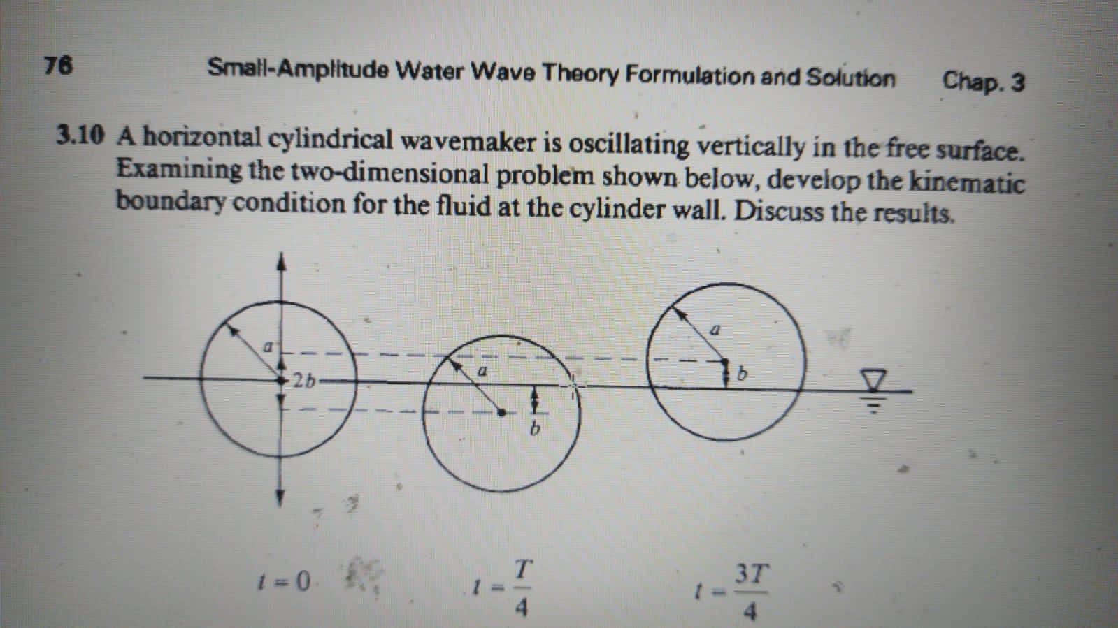 Solved 76 Small-Amplitude Water Wave Theory Formulation and | Chegg.com