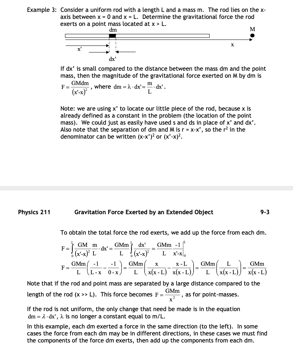 Solved 4. Consider the uniform rod from Example 3. Recall | Chegg.com
