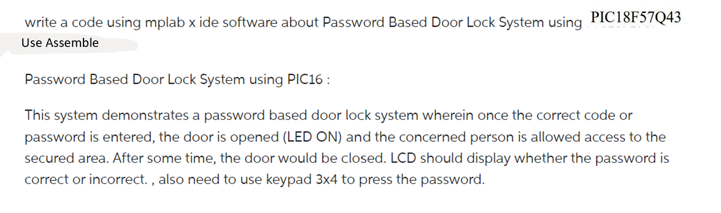 Solved write a code using mplab x ide software about | Chegg.com