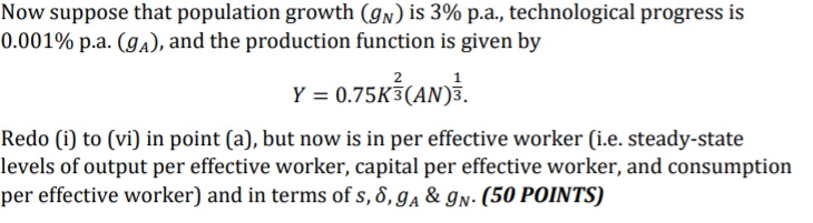 Draw a graph of the steady-state level of output per | Chegg.com