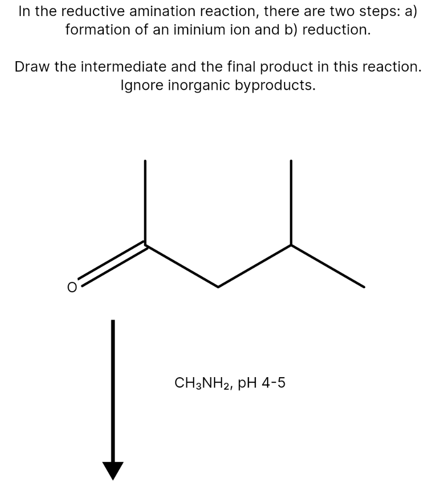 Solved In the reductive amination reaction, there are two | Chegg.com