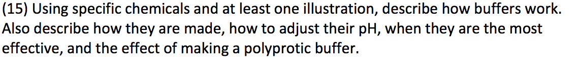 Solved (15) Using specific chemicals and at least one | Chegg.com