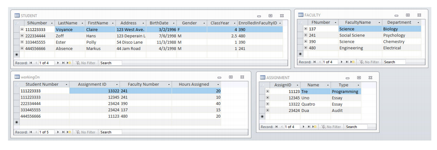 Solved This database has a list of students (STUDENTS), a | Chegg.com