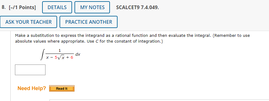 Solved Make a substitution to express the integrand as a | Chegg.com