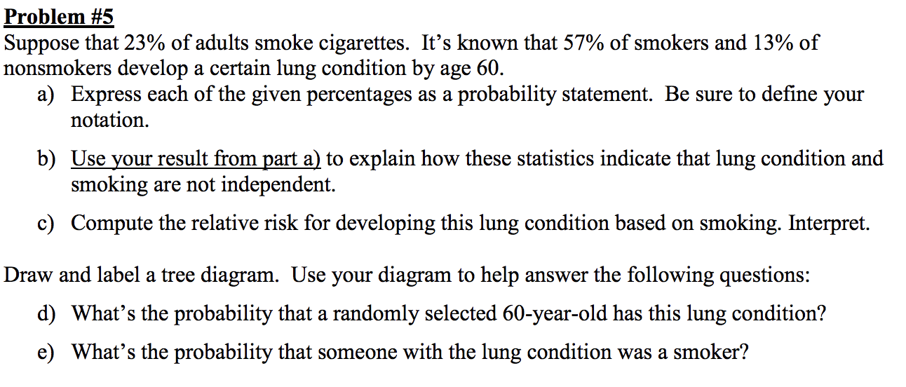 Solved Problem #5 Suppose that 23% of adults smoke | Chegg.com
