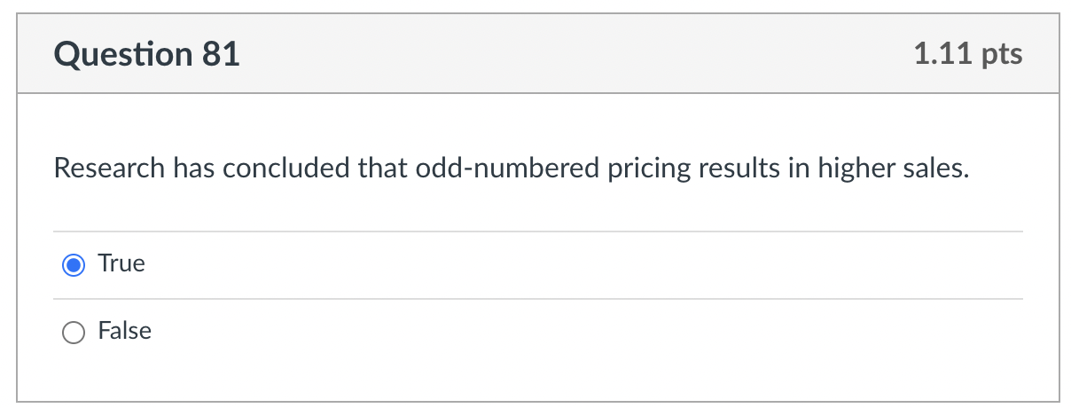 Solved Question 81 1.11 pts Research has concluded that | Chegg.com