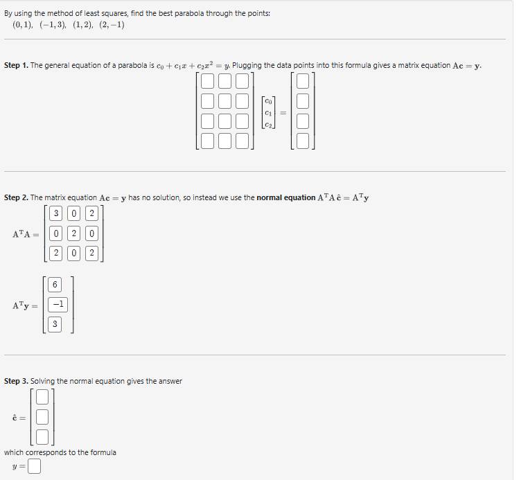 Solved By ﻿using the method of ﻿least squares, find the best | Chegg.com
